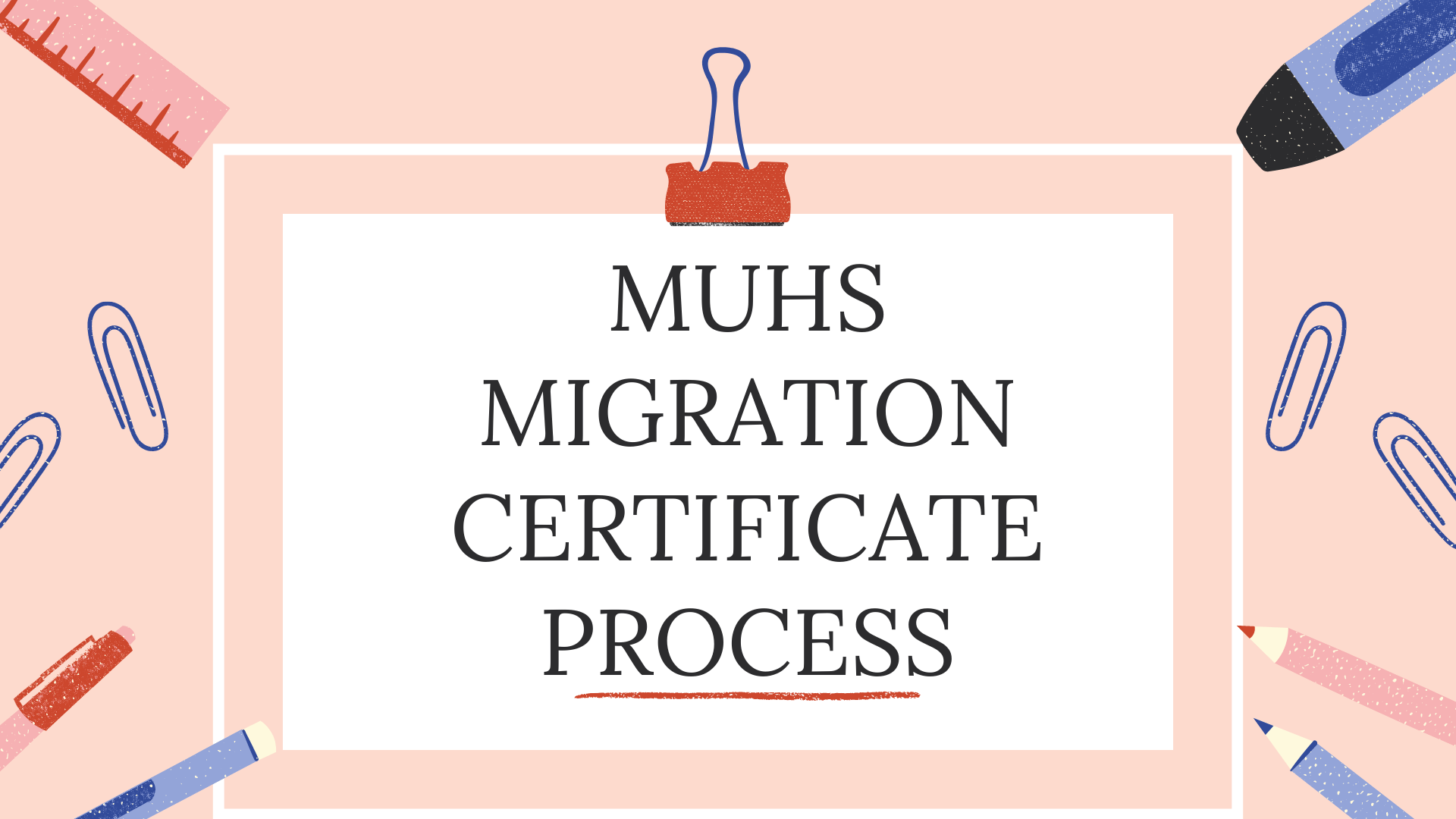 MUHS Migration Certificate Process Dental Pockets Blog
